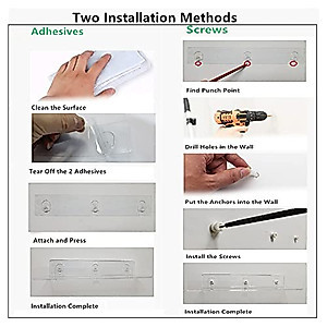 JiePai Acrylic Floating Wall Shelf Bookshelf 15 Inch,Wall Mounted Nursery Kids Bookshelf, Invisible Spice Rack, Clear Thick Bathroom Storage Shelves Display Organizer,2 PCS