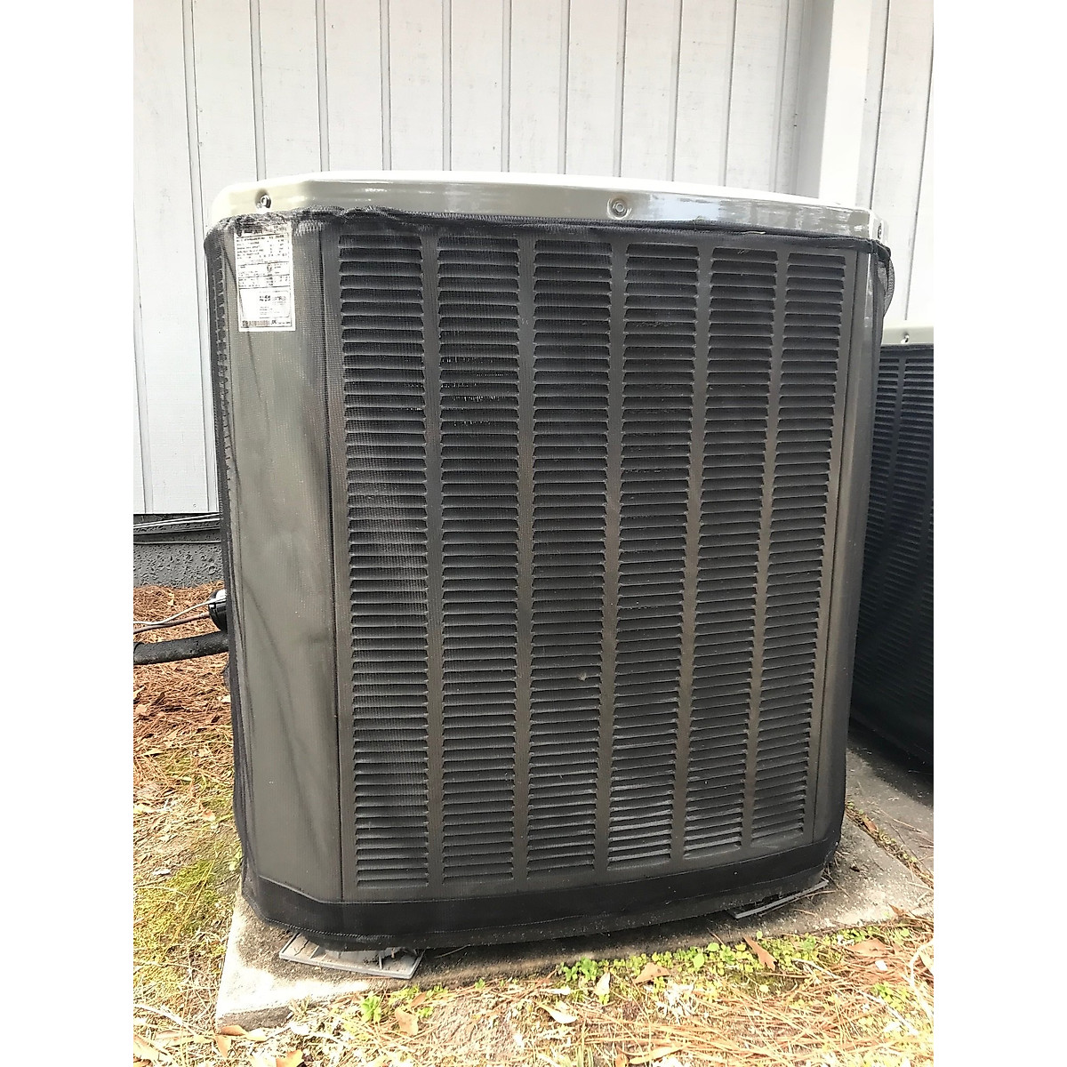 MESH Air Conditioner Cover: CUSTOM AC Cover designed to PROTECT coils from clogging - leaves, grass, cottonwood, dust and debris