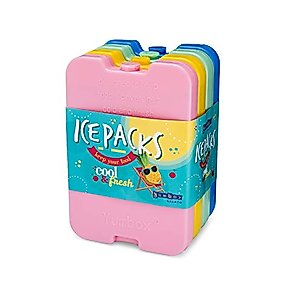 Yumbox Ice Packs - set of 4 Multi - Cool Pack, Slim Long-Lasting Ice Packs - Great for Coolers or Lunch Box