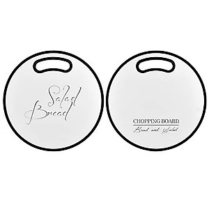 Kitchen Plastic Cutting Board, Household Kitchen Bakery Restaurant Classification Chopping Boards Slicing Block Cooking Tool for Vegetable Meat Fruit White