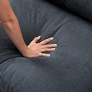 Lepfun Oversized Fabric Set, Extra Large L Shaped Reversible Chaise Sectional Couch, 124.4” Width, 4 Seat Modular Sofa with Storage Ottaman, Dark Grey