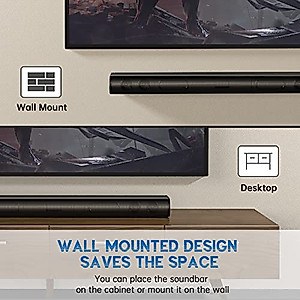 SAKOBS Sound Bars for TV,34Inches 80W TV Sound Bar – Deep Bass Home Theater System, 2.1Ch Soundbar with Built-in Subwoofer HDMI-ARC/Opt/AUX Connectivity,Works with 4K & HD TVs