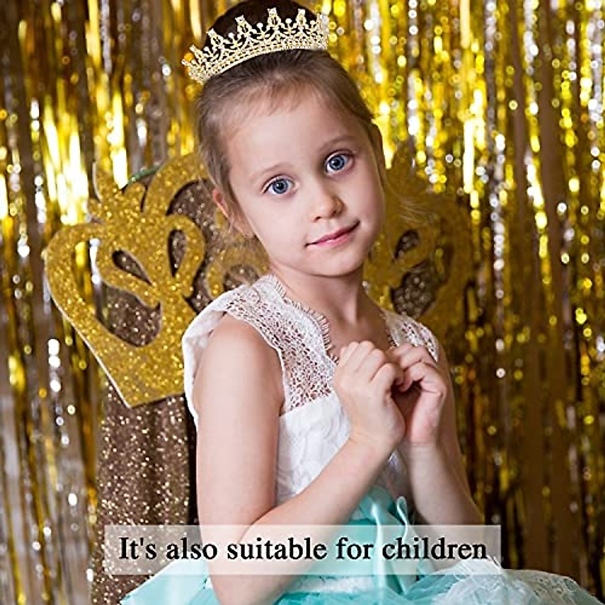 COCIDE Birthday Tiara and Crown for Women, Sash for Girls, Decorations Set, Rhinestone Crystal Hair Accessories for Birth Day Party Headband Cake Toppers