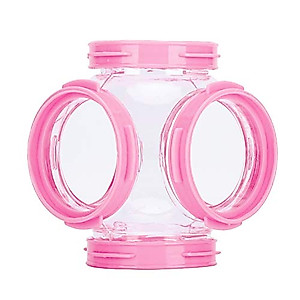 Boquite Valentine's Day Carnival 2Pcs Pipeline Training Line Accessories DIY Hamster Sports Tunnel, Hamster Toy Tubes, for Hamsters Pets(Pink)