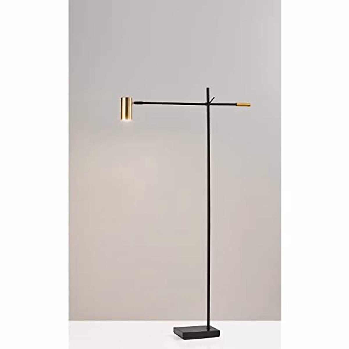 Adesso Home 4218-01 Transitional LED Floor Lamp from Collette Collection Finish, 22.50 inches, Black/Antique Brass