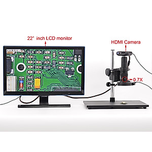 HAYEAR Monocular Max 180x Zoom C-Mount Glass Lens Adapter F/Industry Microscope Camera Objective
