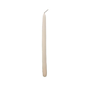 D'light Online 10" Elegant Cream Ivory Taper Premium Quality Candles, Hand-Dipped, Dripless, Smokeless and Unwrapped Bulk Pack for Events - Set of 12 (10 Inch, Ivory)