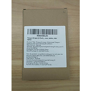 Tongue Scraper (2 Pack), Wide-head Tongue Cleaner with Nice Carrying Box, Easkep 100% Stainless Steel Tongue Scrapers Cleaners, for Men, Women, Adults, Kids，Silver