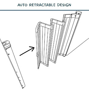 BabyDan Guard Me, Auto Retractable Safety Gate, Fits 22" - 36" Openings, White