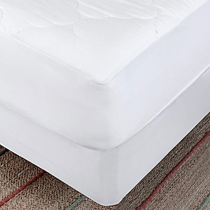 Micropuff Fitted Mattress Pad - Twin XL Size Mattress Pad - Soft and Comfortable Fitted Mattress Protector - Mattress Cover Stretches up to 12 Inches Deep - Easy to Wash