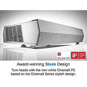 Optoma CinemaX P2 Smart 4K UHD Laser Projector for Home Theater 3000 Lumens Superior Image with Laser & 6-Segment Color Wheel (Renewed)