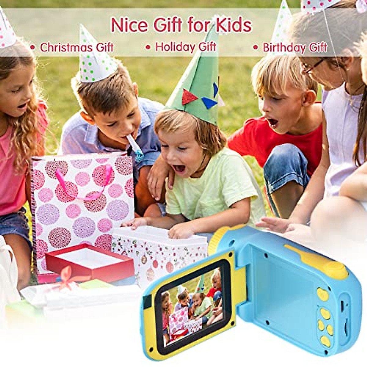 dsfen 1080P 20 Mega Pixels High Resolution Kids Video Camcorder Portable Mini Digital Camera with 2.4 Inch Large Display Screen Birthday Gifts for Boys Girls