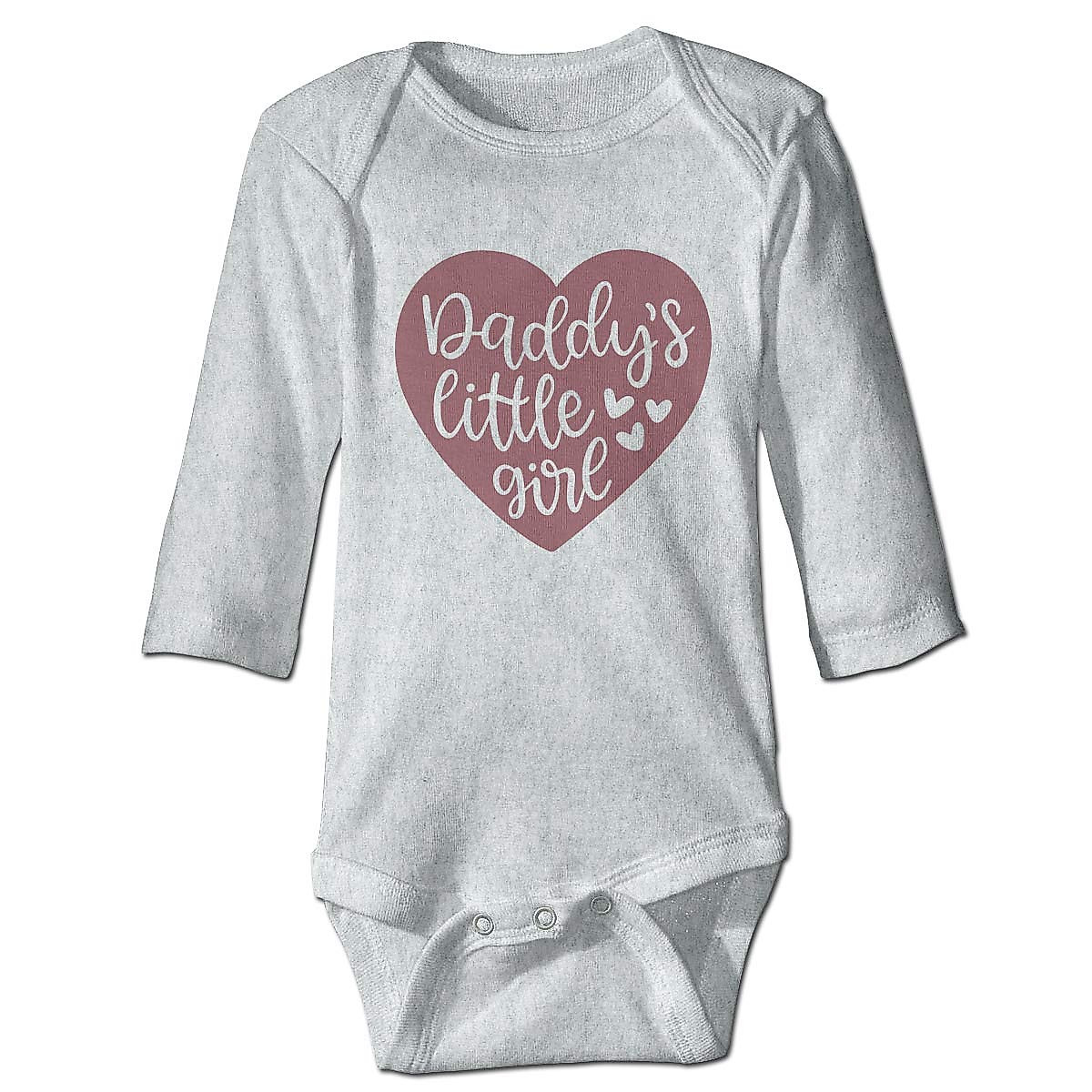 PXMU Daddy's Little Girl Funny Romper Baby Girls Onesie Jumpsuit Gray, 6-12 Months