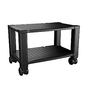 Home-Complete Printer Stand-2-Tier Under Desk Table for Fax, Scanner, Printer, Office Supplies-Compact and Mobile with Wheels for Portable Storage
