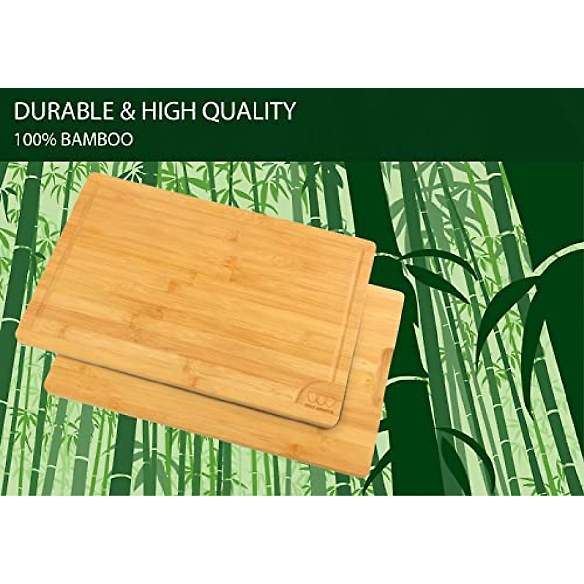 Gold Armour Extra Large Bamboo Cutting Board - Kitchen Chopping Board for Meat Cheese and Vegetables, Butcher Block (18 x 12in)