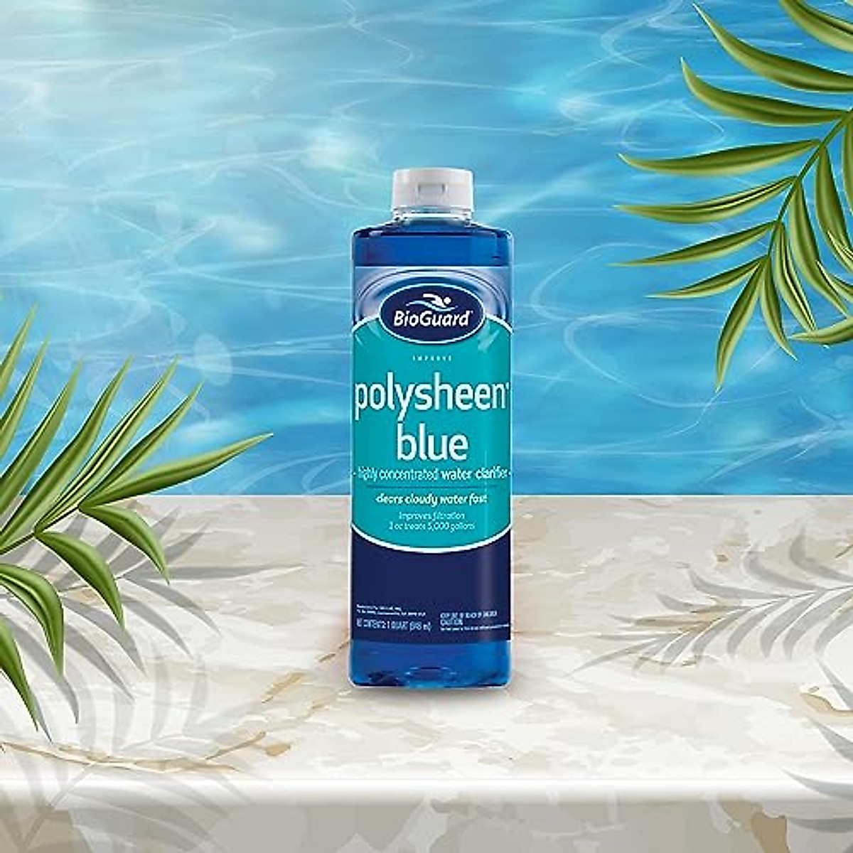 2 Pack BioGuard Polysheen Blue Swimming Pool Water Clarifier (1 Quart ...