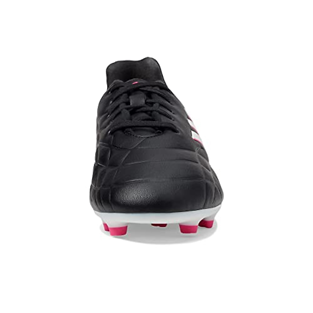 adidas Copa Pure.3 Firm Ground Soccer Shoe, Black/Zero Metallic/Team Shock Pink, 5 US Unisex Big Kid