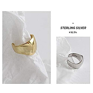 Minimalist Polished Ear Cuff Helix Cartilage Clip on Earring for Women 925 Sterling Silver Small Hoop Wrap Earrings Non-Pierced Ear Adjustable Unisex Jewelry 1 Piece (Silver)