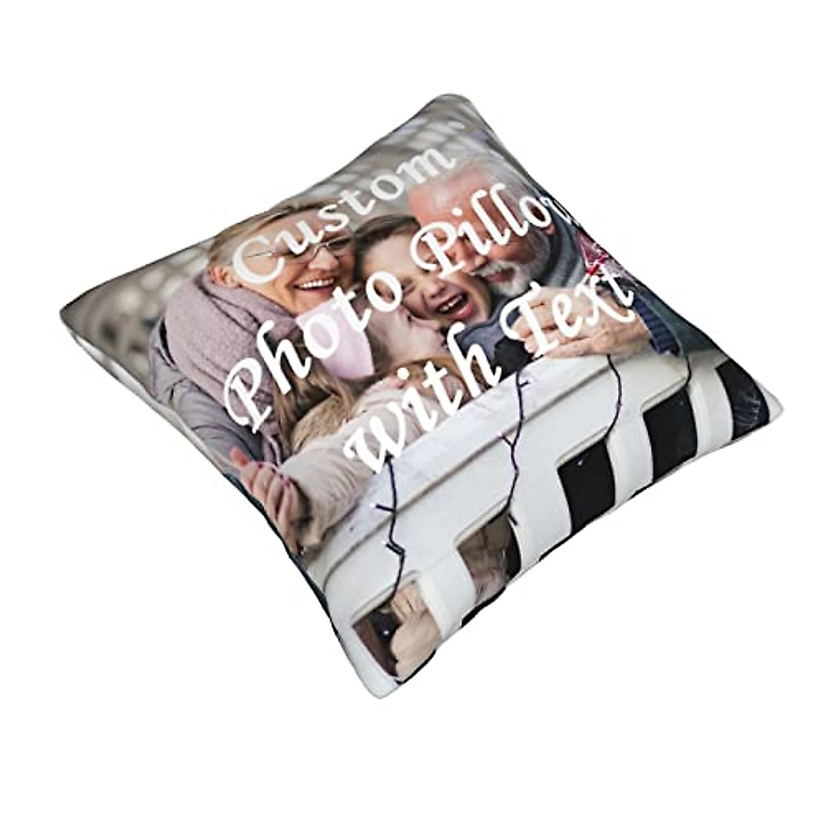 Custom Design Photos or Text Throw Pillowcase, Personalized Photo Pillow, Love Photo Throw Pillow, Wedding Keepsake Throw Pillow 12"X12"