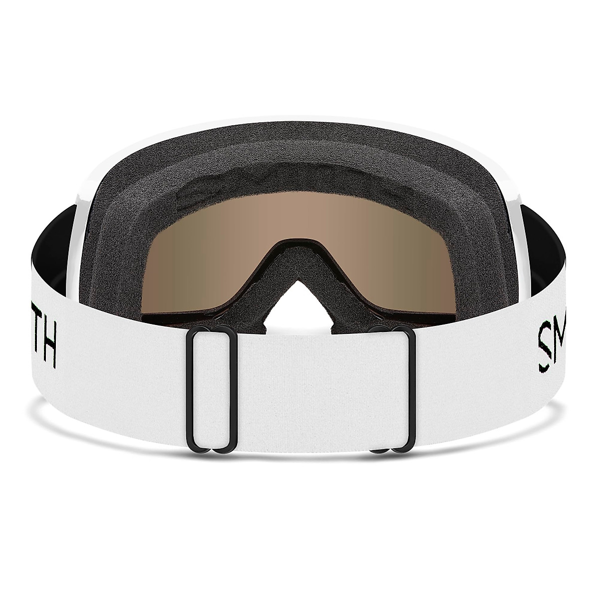 SMITH Frontier Goggles with Carbonic-x Lens – Performance Snowsports Goggles with Replaceable Lens for Skiing & Snowboarding – for Men & Women – White + Red Sol-X Mirror Lens