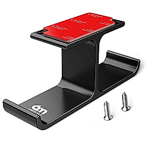 6amLifestyle Headset Headphone Stand Hanger Under Desk Designed [Patented] Aluminum Headphone Holder Hook by Strong Adhesive & Screws Universal Compatible with PC Gaming DJ Headsets - BK701