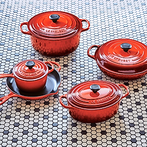 Le Creuset Enameled Cast Iron Signature Oval Dutch Oven, 9.5 qt., Cerise