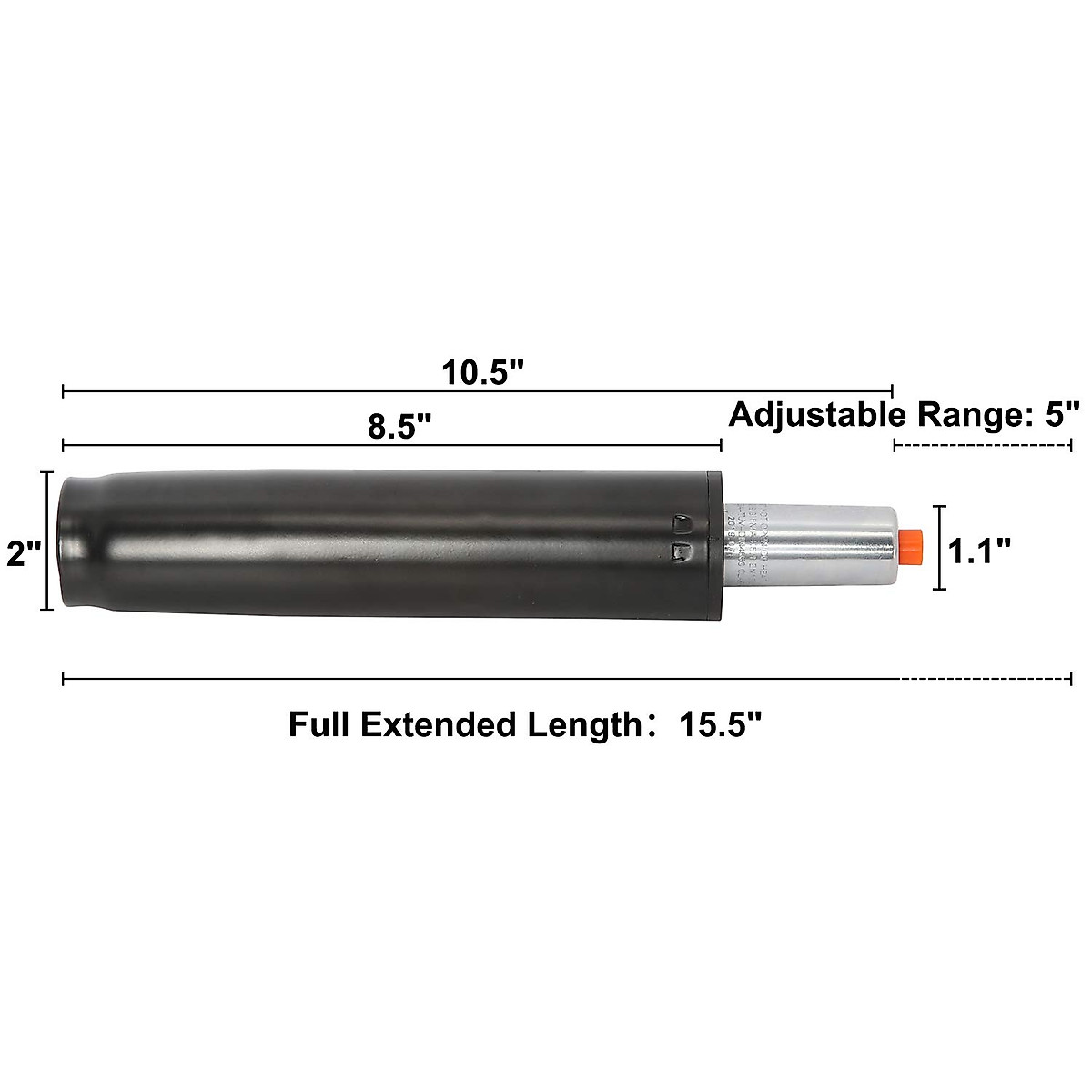 Homend Black Office Chair Gas Lift Cylinder Replacement Universal Size Heavy Duty Gas Cylinder for Chairs