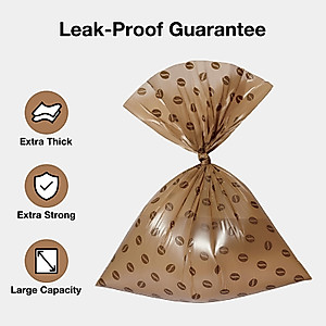 VETRESKA Dog Waste Bag Dispenser with Coffee Scent - Leak Proof, Extra Thick Pet Waste Bags - 1 Bag Holder, 105 Bags (7 Refill Rolls) for Dogs and Cats