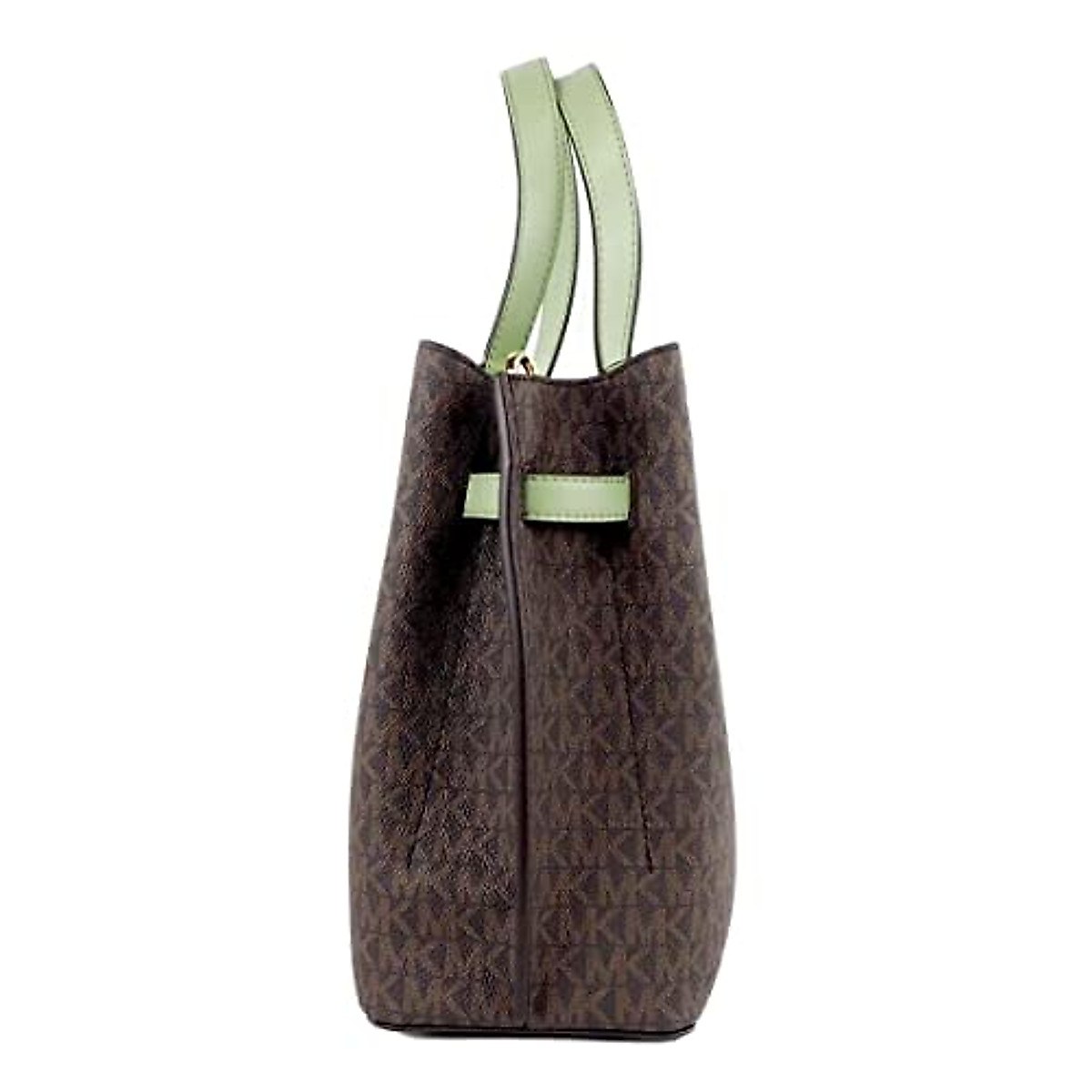 Michael Kors Emilia Lg Triple Compartment Signature Brown Mk Light Sage