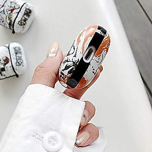 BONICI Protective Case for AirPods Pro 2 (2022), Creative Cool Anime Hero Theme Chinese Landscape Painting Style White Black Soft Silicone TPU Rubber Cover Earbud Earphone Wireless Charging Case -3