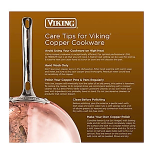 Viking Culinary 3-Ply Stainless Steel Hammered Copper Clad Cookware Set, 10 Piece, Oven Safe, Works on Electronic, Ceramic, and Gas Cooktops