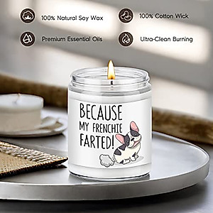 LEADO Candles, Frenchie Gifts for Women, Men - Funny Bulldog Gifts for Frenchie Owners, Frenchie Dad, Frenchie Mom Gifts - Christmas, Birthday Gifts for Frenchie Lovers, Bulldog Lover Gifts