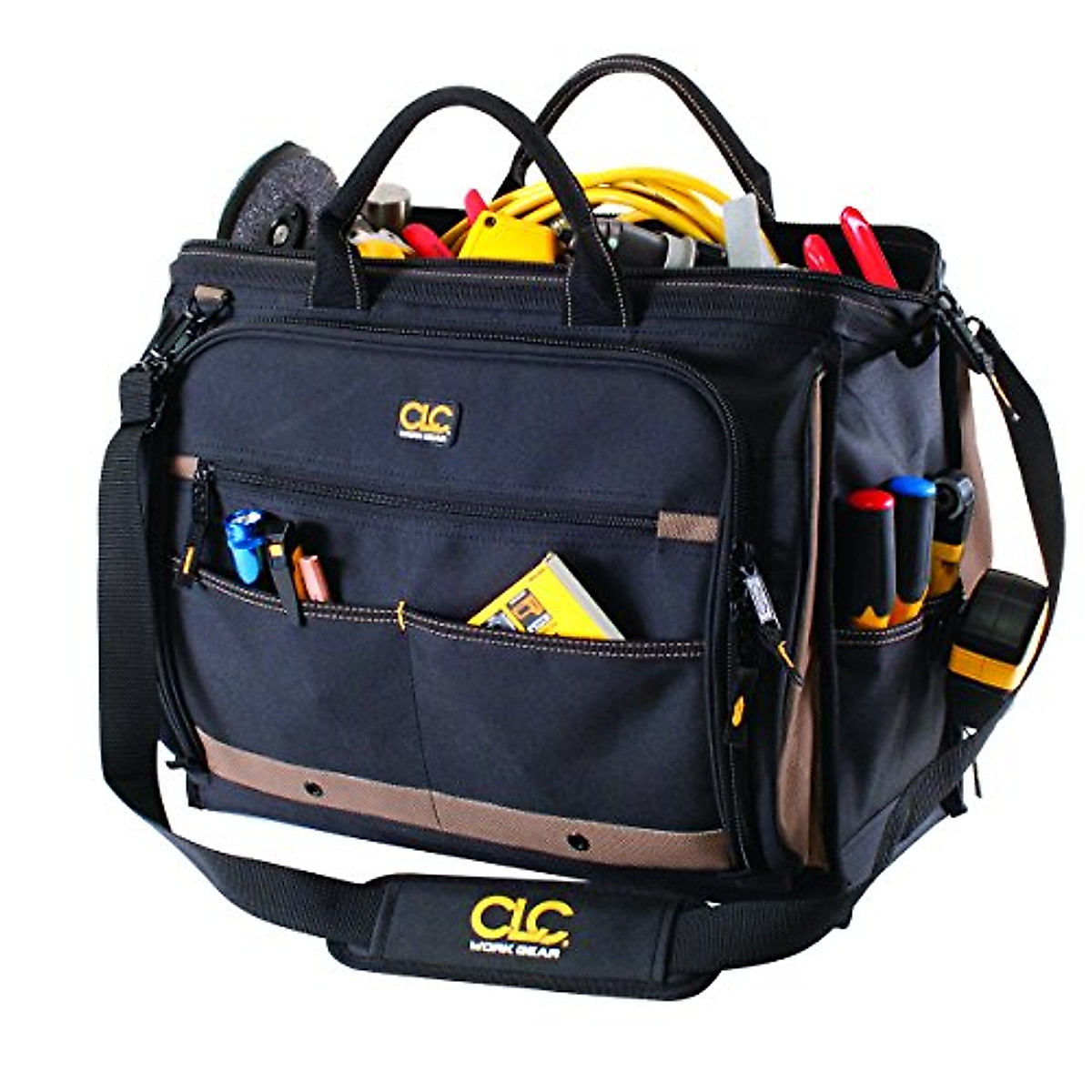 Custom Leathercraft1539 Multi-Compartment 50 Pocket Tool Bag