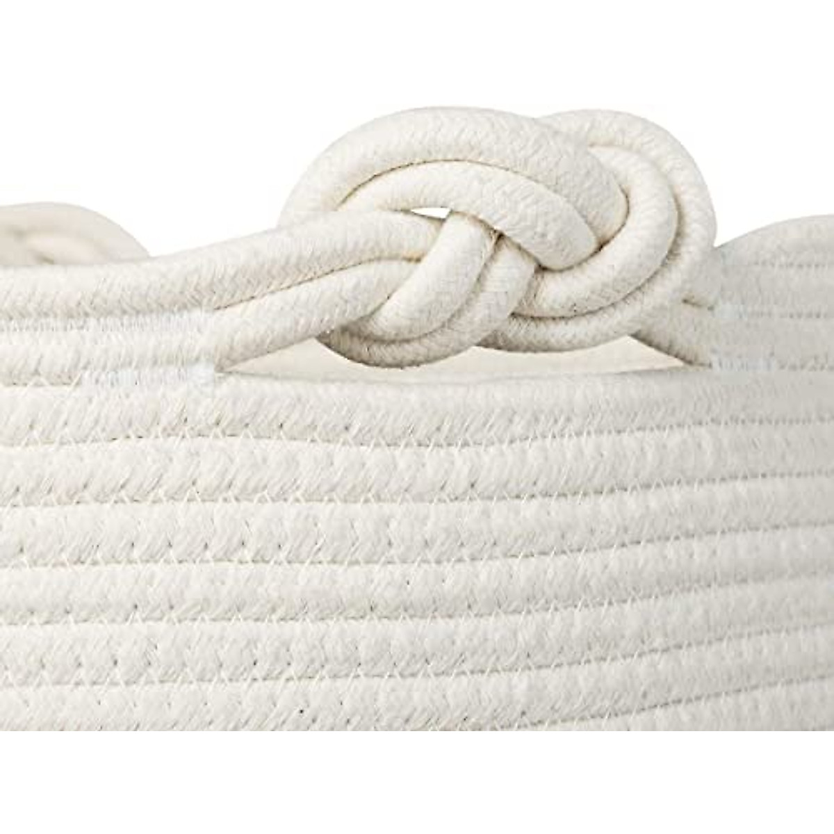 UBBCARE Large Cotton Rope Woven Basket 18 in x 14 in, Nursery Hamper Laundry Basket with Handles, Storage Bins for Toys and Blankets