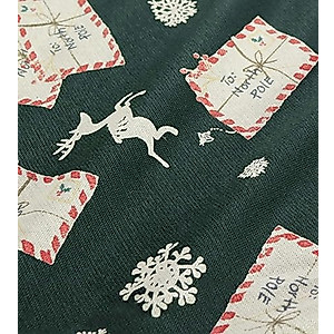 Burt's Bees Baby Baby Toddler 2-Piece Family Jammies Matching Holiday Organic Cotton Pajamas, Letters to Santa, 4T