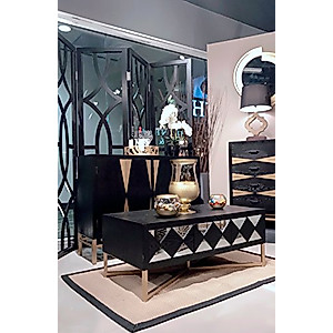 Screen Gems Savoy Screen SG-281-84" x 84" Room Divider, Black