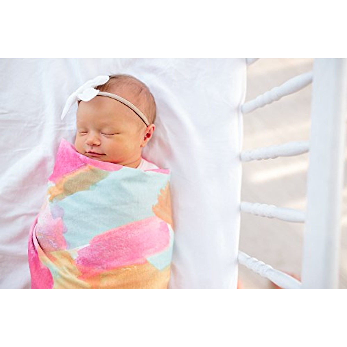 Copper Pearl Large Premium Knit Baby Swaddle Receiving Blanket Monet