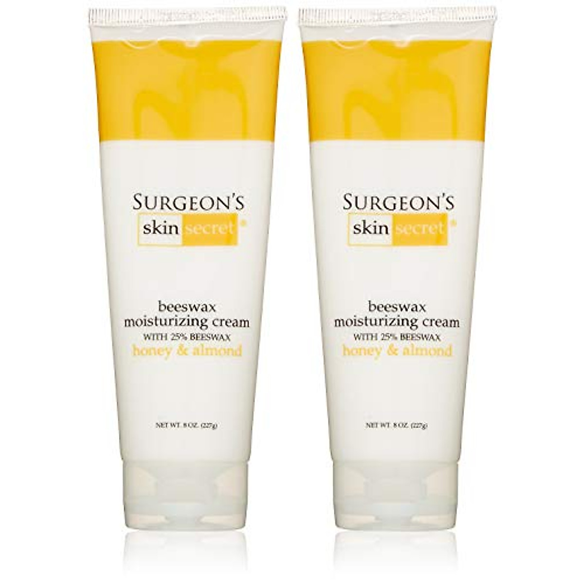 Surgeon's Skin Secret Beeswax Moisturizing Cream 8oz. Tube (2 Pack) - Honey Almond