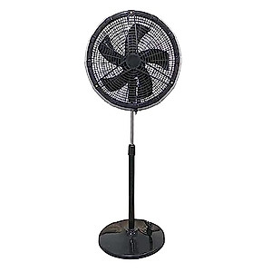 Optimus 18" Outdoor Oscillating Stand Misting Fan, Black