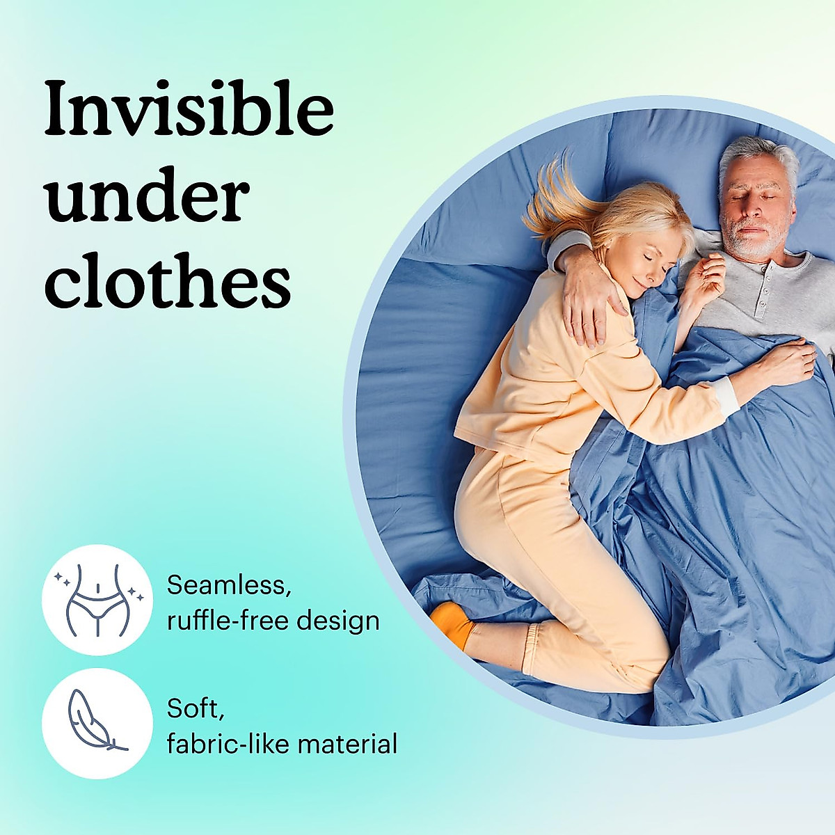 Because Premium Incontinence Booster Pads for Men and Women, Adds Extra Absorbency to Adult Diapers, Super Soft, Adhesive Strip Backing, Unisex, 20 Count