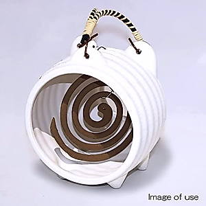 三陶(Santo) Banko Ware 08853 Mini Mosquito Repellent Incense, Pig, Mosquito Repellent Holder, Stand, White, Height 4.3 inches (11 cm), Made in Japan