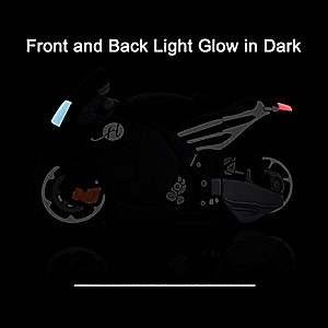 Motorcycle Vehicle Silicone Case Compatible with Airpods2 and Airpod1 Headphones Cover with Keychian for Mens Boys TeenagersBlack(Glow in Dark