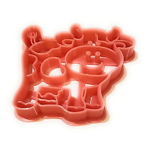 T3D Cookie Cutters Cow Cookie Cutter, Suitable for Cakes Biscuit and Fondant Cookie Mold for Homemade Treats, 3.48inch x 3.11inch x 0.55inch