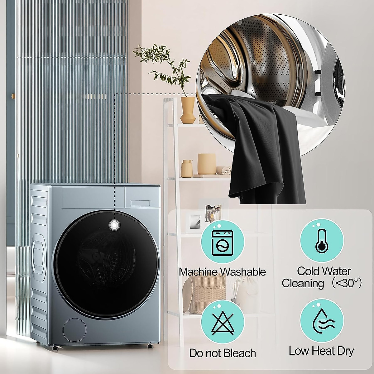 Htper Black Spandex Table Clothes for 8 Foot Rectangle Tables, Wrinkle Free Fitted Table Covers 8ft Stretchy Tablecloths Desk Skirt for Parties Weddings Birthday Banquet Baby Shower