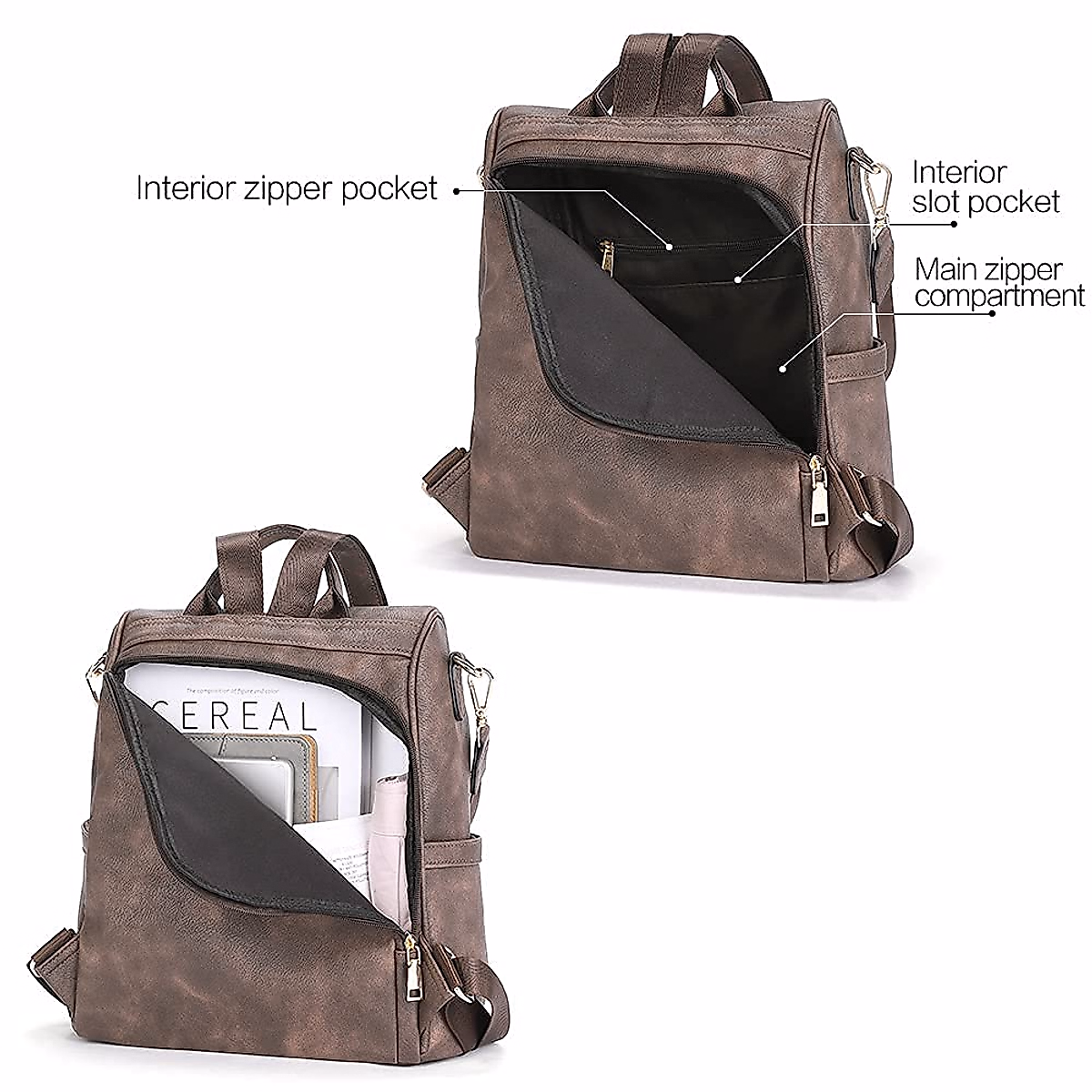 CLUCI Women Backpack Bundles with Wallet