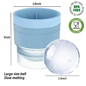 Whiskey Glasses,4-piece set (2 Crystal Glasses, 2 Round Ice Ball Molds) In Gift Box, 10 oz Old Fashioned,2.5 Inches Sphere Ice Ball,Cocktails,Brandy,Whiskey Gift for Men at Home Bar