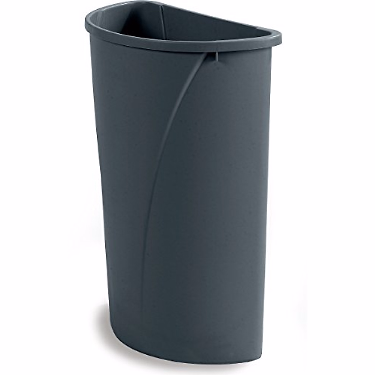 CFS 34302123 Centurian Half Round Waste Container Trash Can Only, 21 Gallon, Gray