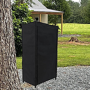 Izzybang Outdoor Storage Shelving Unit Covers for 5-Shelf Waterproof Heavy Duty Steel Organizer Wire Rack Cover with Zippers 36" L x 14" W x 72" H (Cover only Black Color)