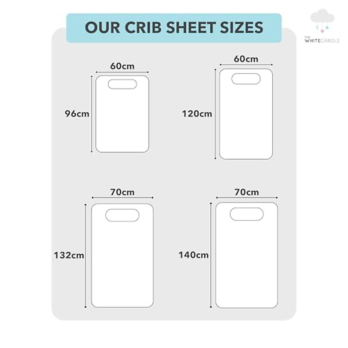 TWC Baby Crib Sheets | Organic Cotton Fitted Bassinet Sheet | 38"x24" | Soft, Smooth, Breathable & Twill Fabric - Giraffe and Flower