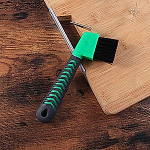 STOBOK 1Pc Horse Hoof Pick, Anti-Slip Deluxe Durable Ergonomically Practical Grip Hoof Pick with Brush Cleaning Tools for Horse Grooming Tools
